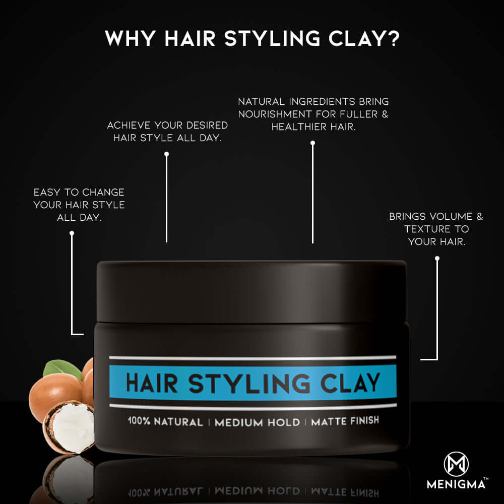 Hair Styling Clay | 100% Natural – Menigma Pakistan Official